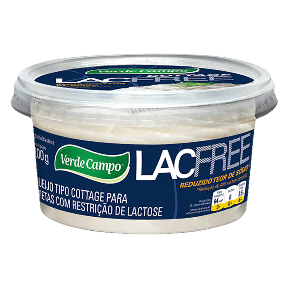 Queijo Cottage Verde Campo Sem Lactose 200g