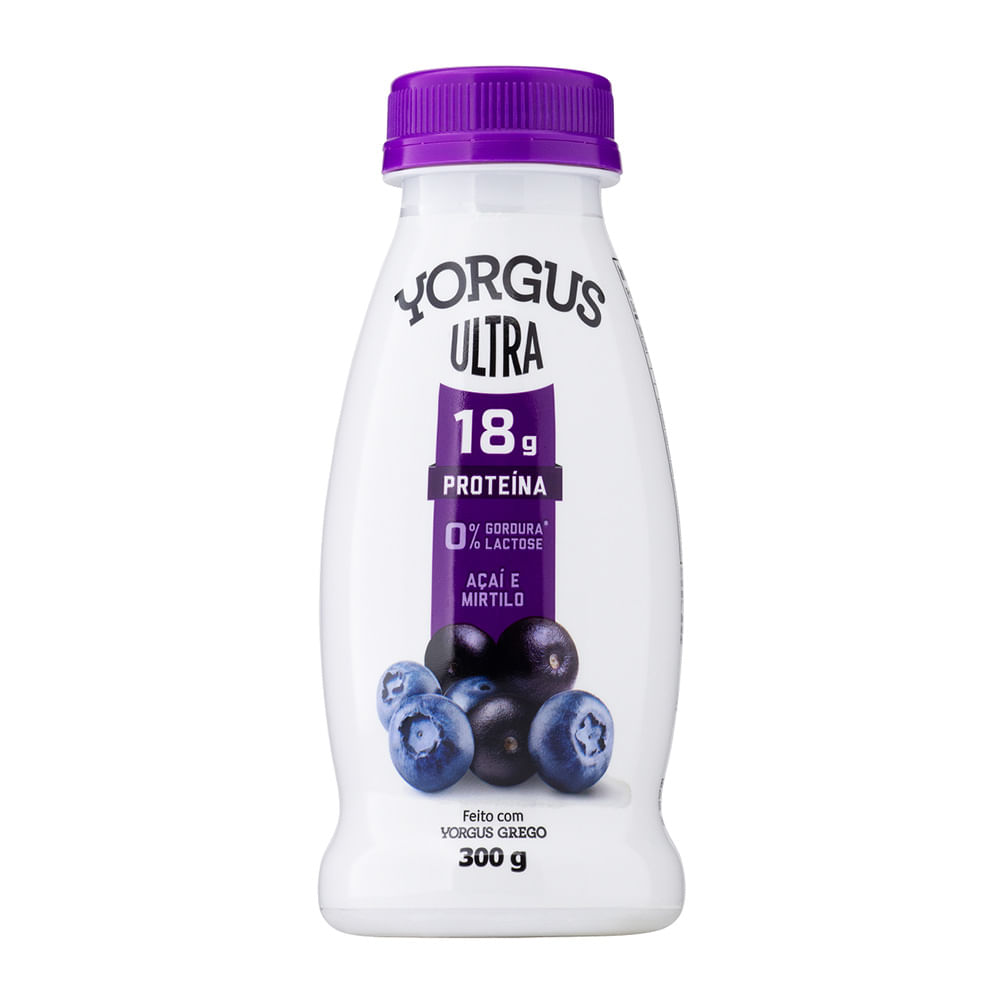 Iogurte Proteico Yorgus 18g Zero Lactose Açaí 300g