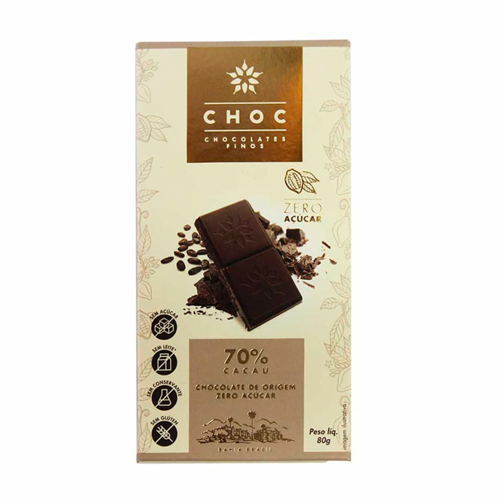 Chocolate 70 Choc Finos Zero Açúcar 80g
