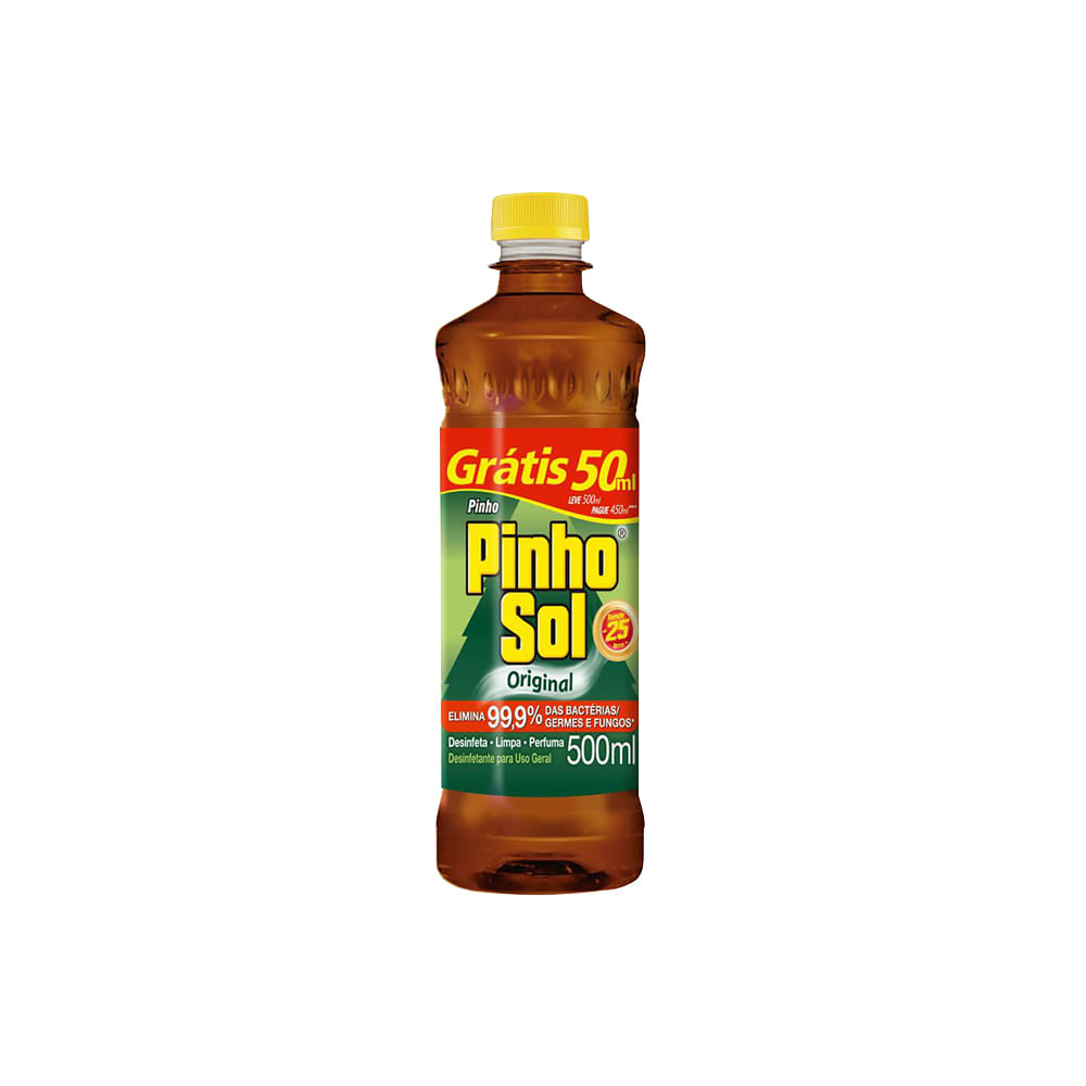 Desinfetante Pinho Sol Original Leve 500ml Pague 450ml