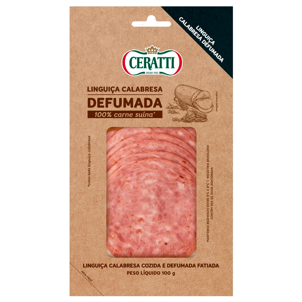 Linguiça Calabresa Ceratti Cozida Defumada 100G