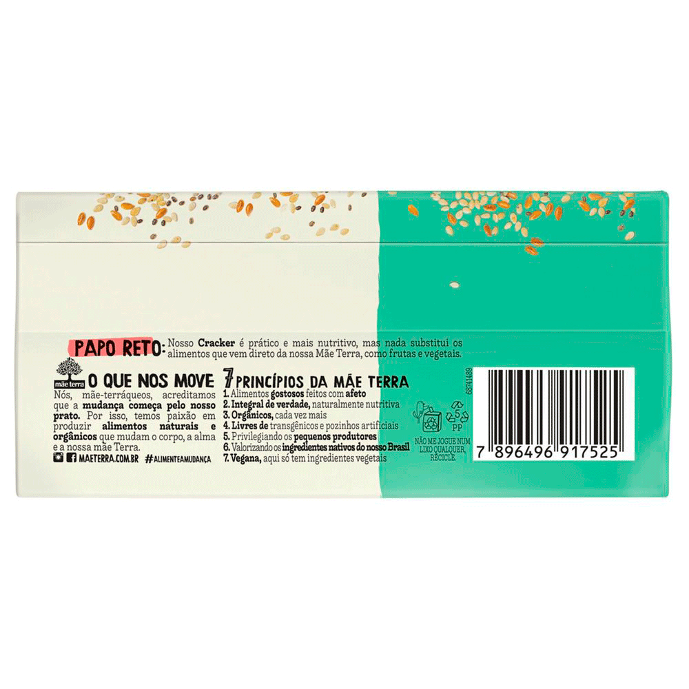Biscoito Mãe Terra Integral Cracker Gergelim 130g
