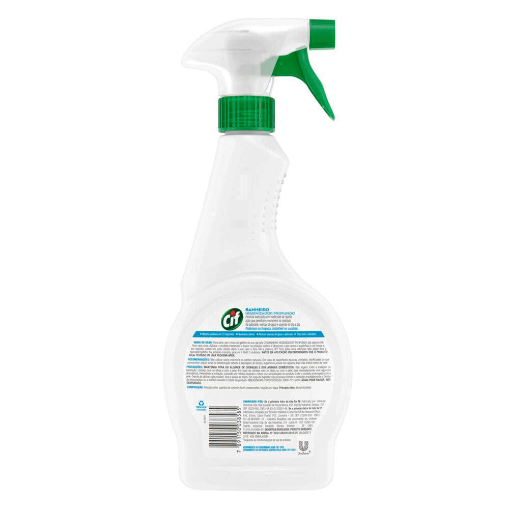 Limpador Banheiro Cif Ultra Rápido Sem Cloro Gat 500ml