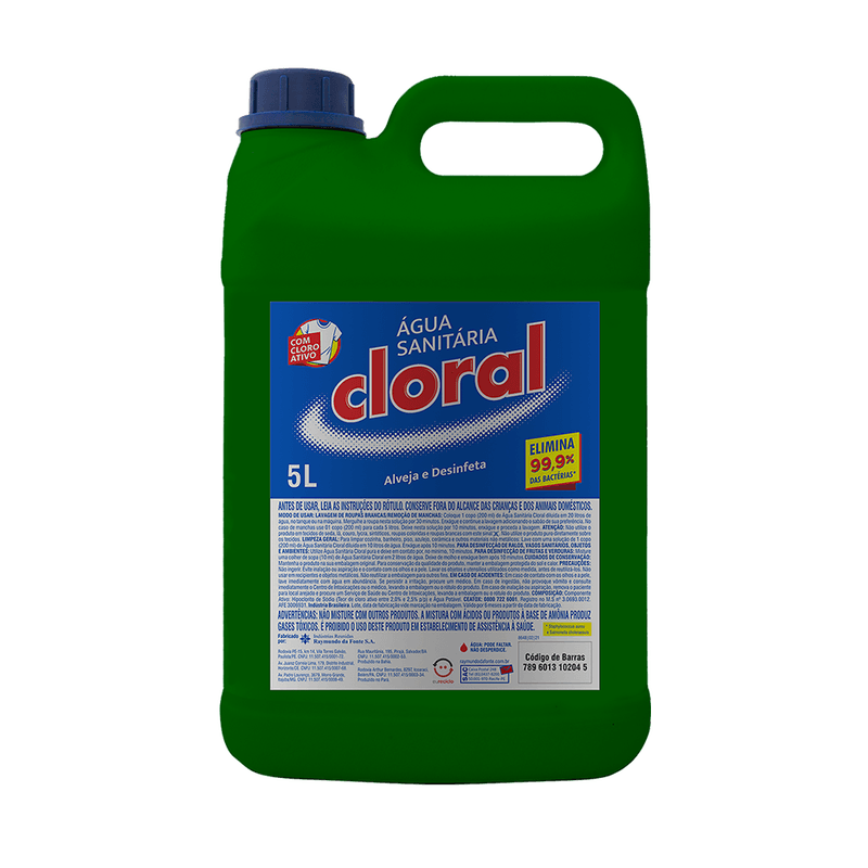 Água Sanitária Cloral 5l