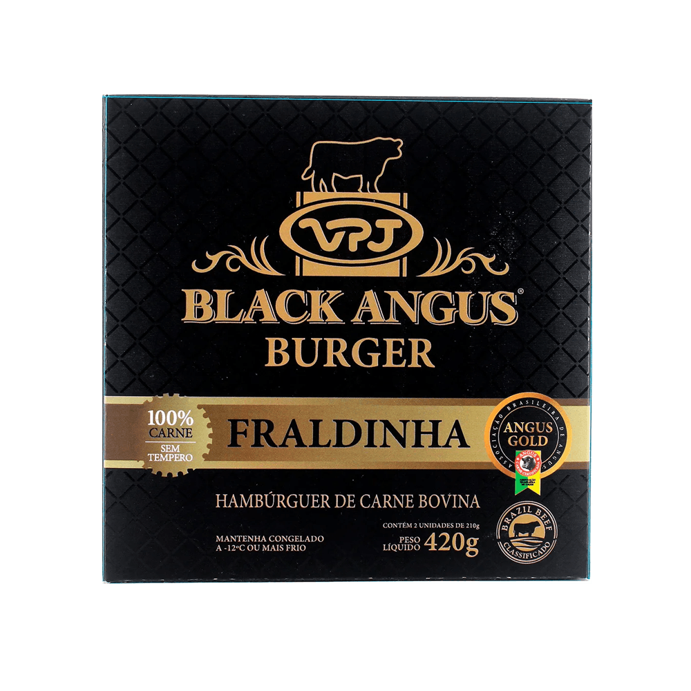 Hambúrguer Bovino VPJ Fraldinha Black Angus 420g