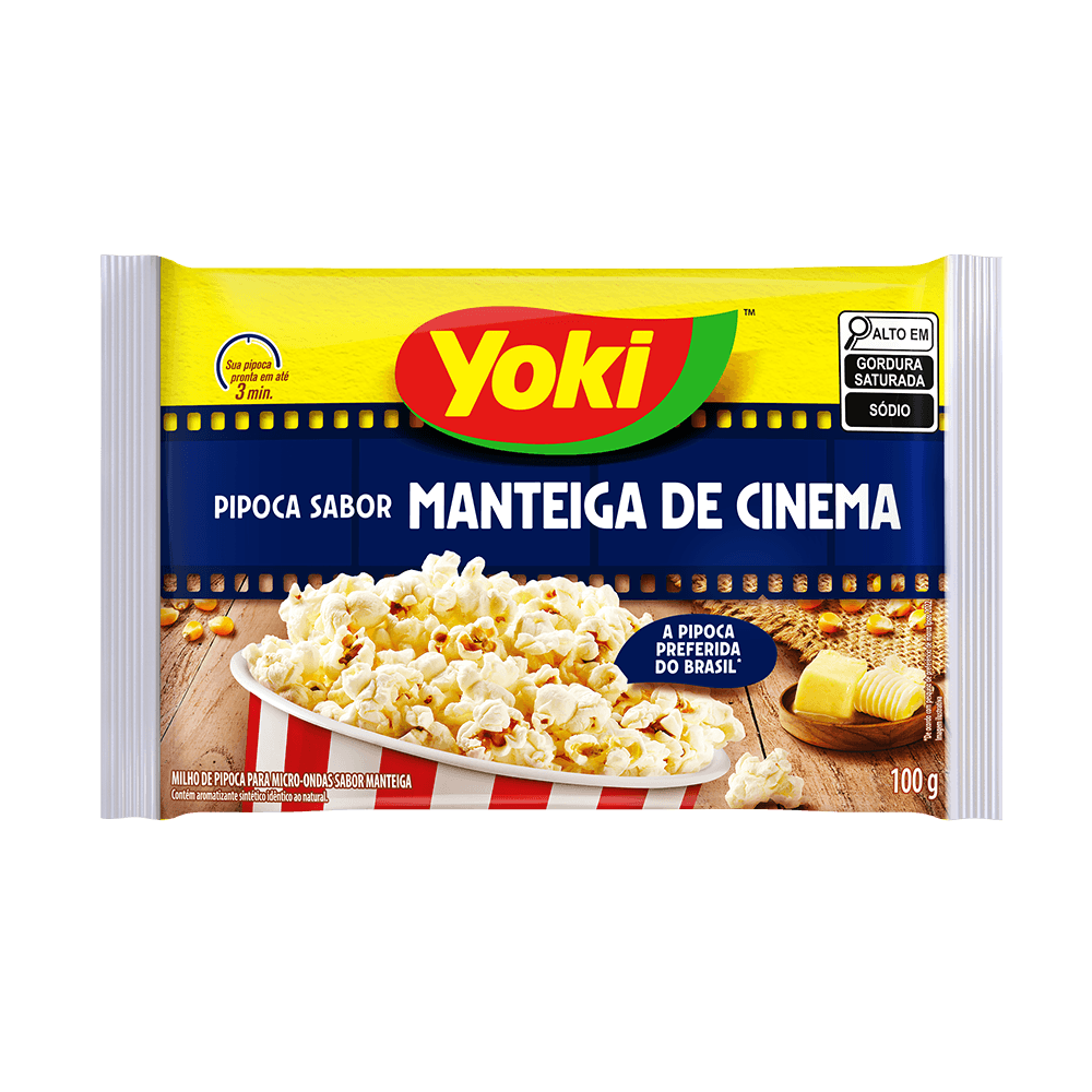 Pipoca Para Micro-ondas Yoki Manteiga de Cinema 100g