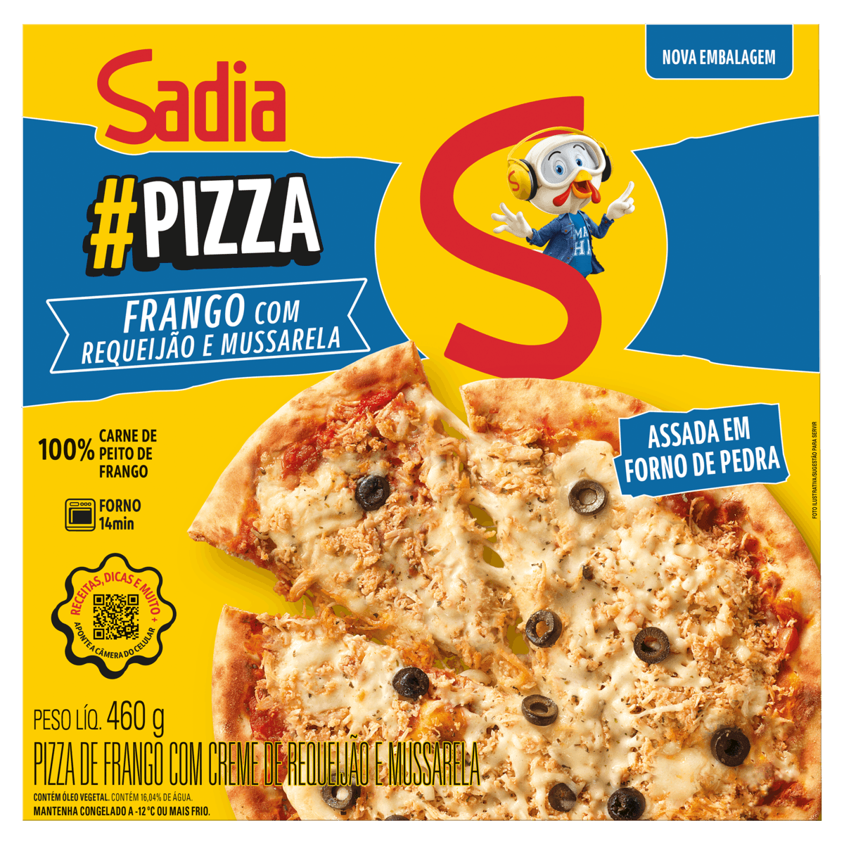 Pizza Sadia Frango com Requeijão Cremoso Congelada 460g