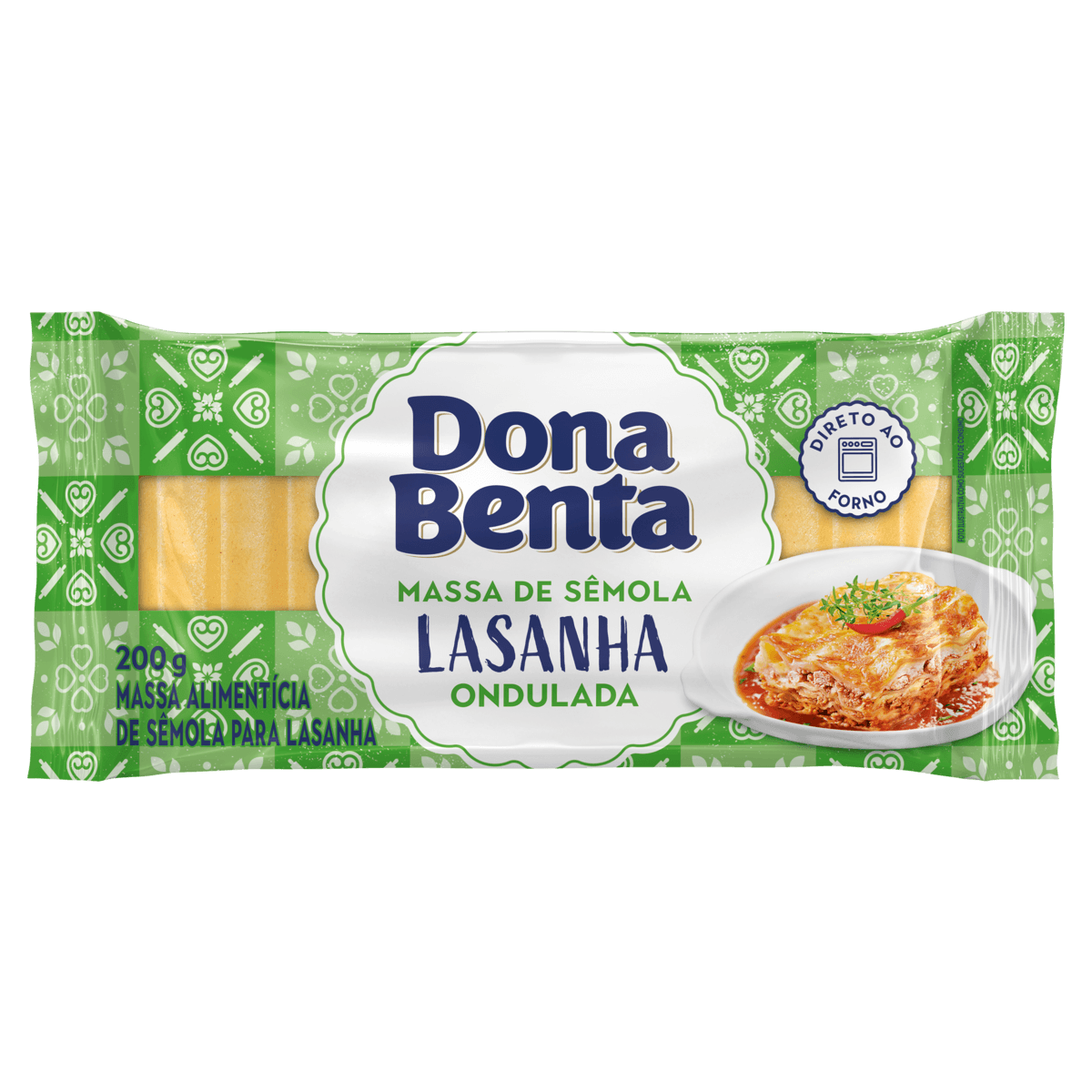 Massa Lasanha Dona Benta Pre Cozida Semola 200g