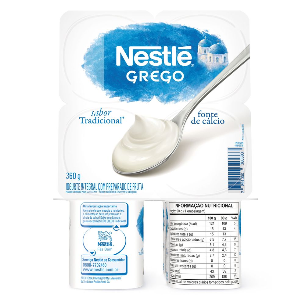 Iogurte Grego Nestle Tradicional 360g