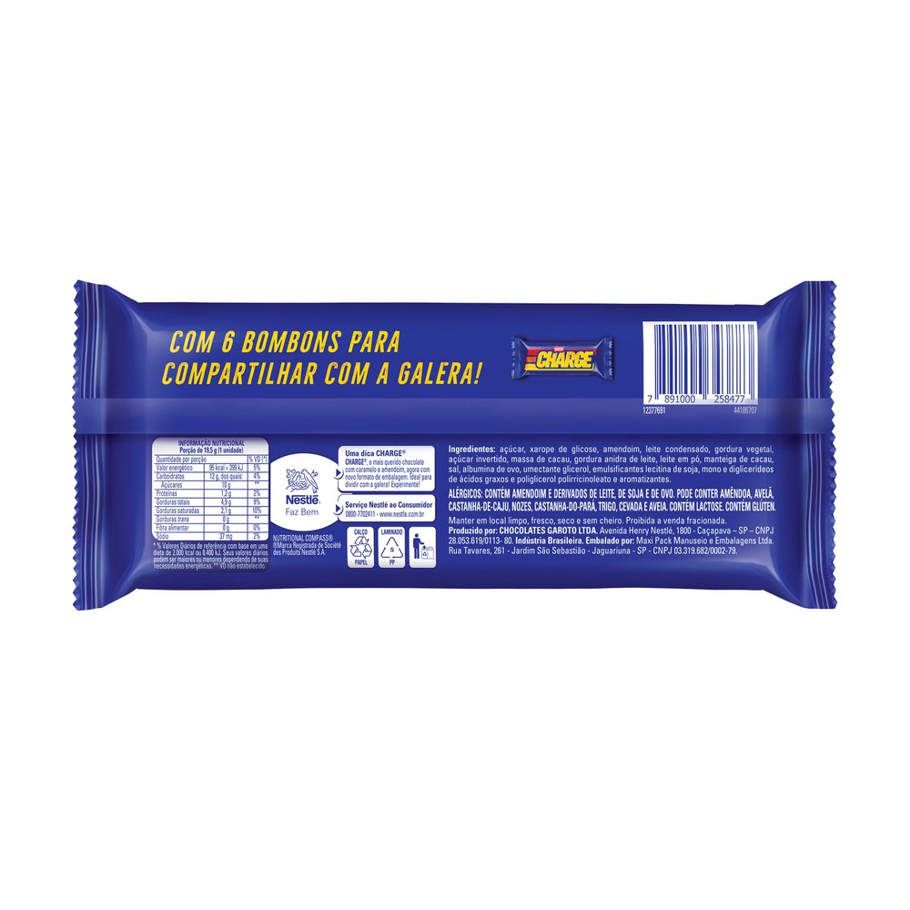 Chocolate Nestlé Charge 117g