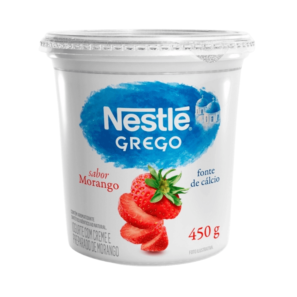 Iogurte Grego Nestlé Morango Pote 450g