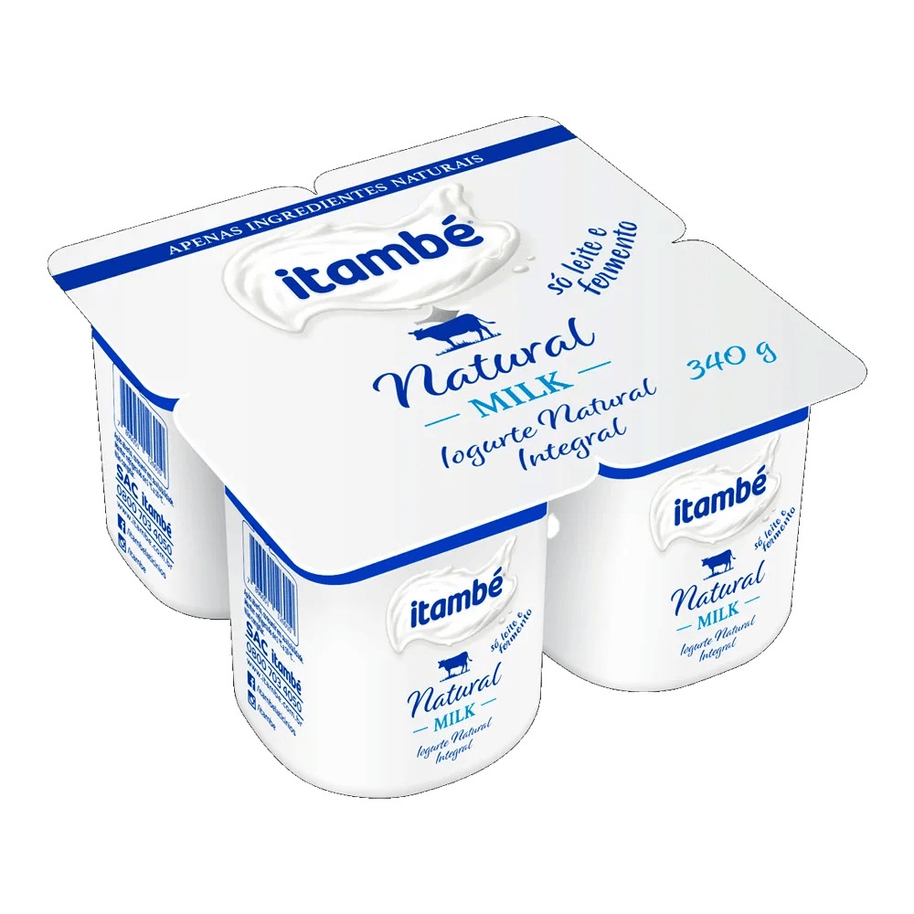 Iogurte Integral Natural Milk Bandeja 340g